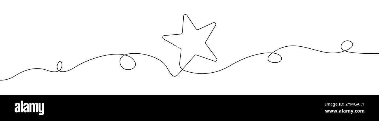 One line Infinity Star icon vector background. Star icon. Continuous ...