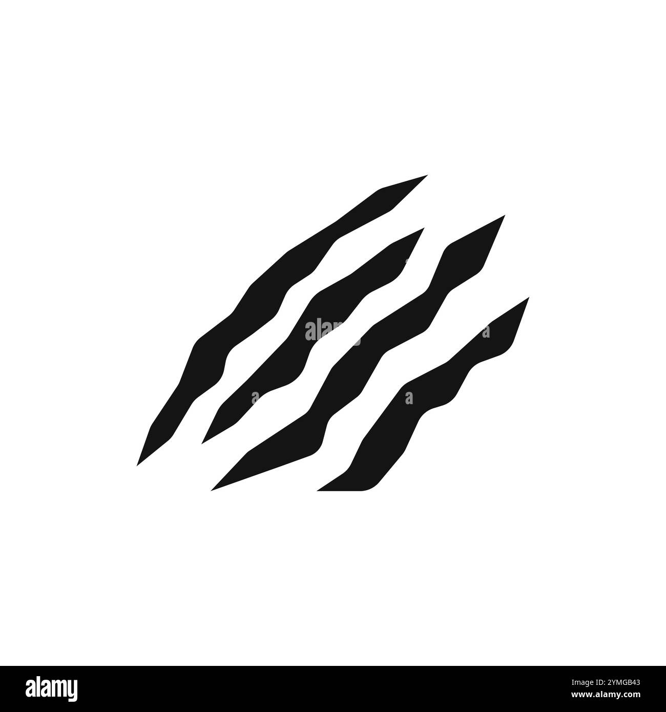 Wild animal footprint. Scratch logo. Claw mark vector. Scratch icon ...