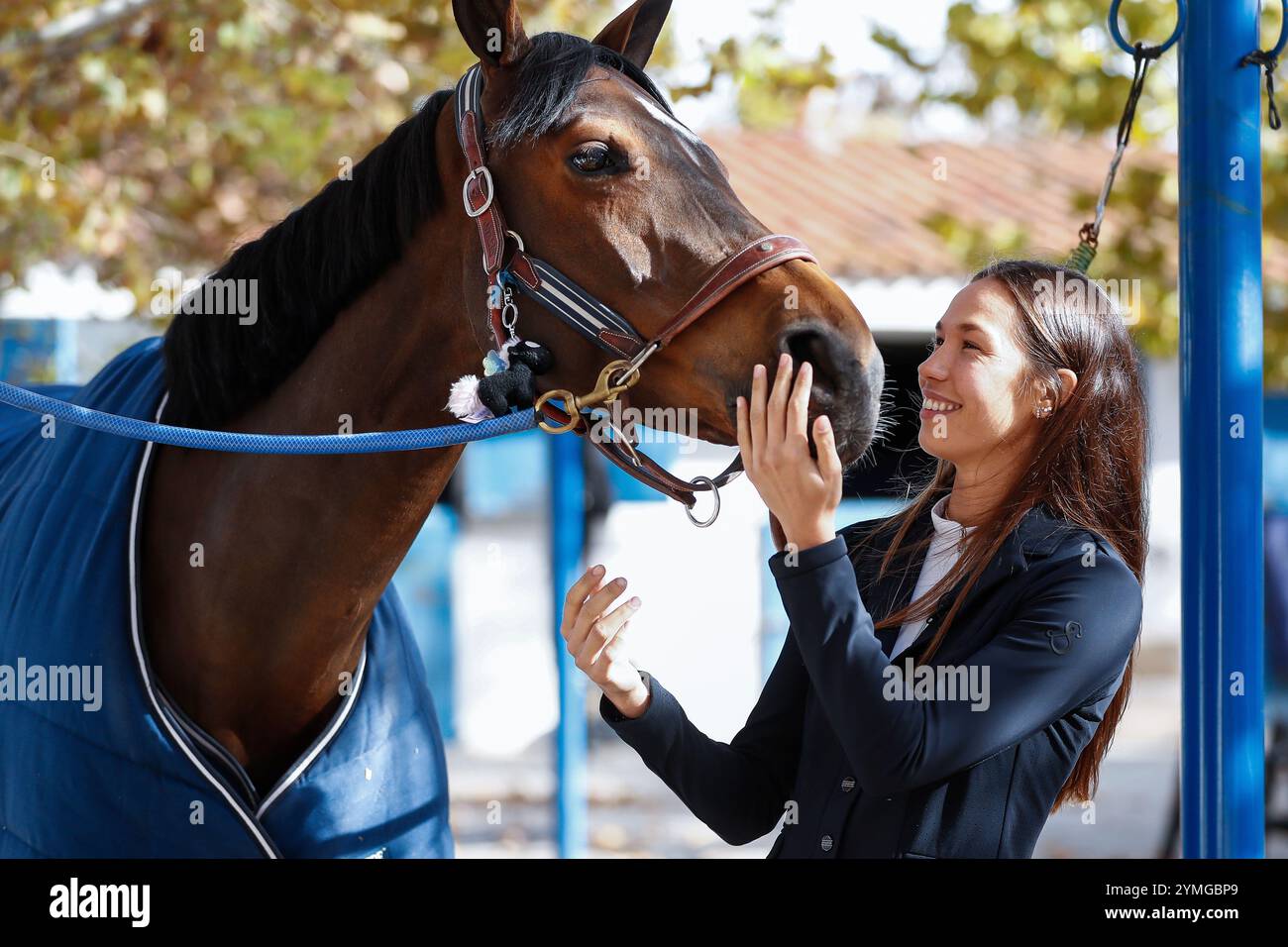 Otti Verdu, Spanish jumping rider, poses for portrait for Europa Press ...