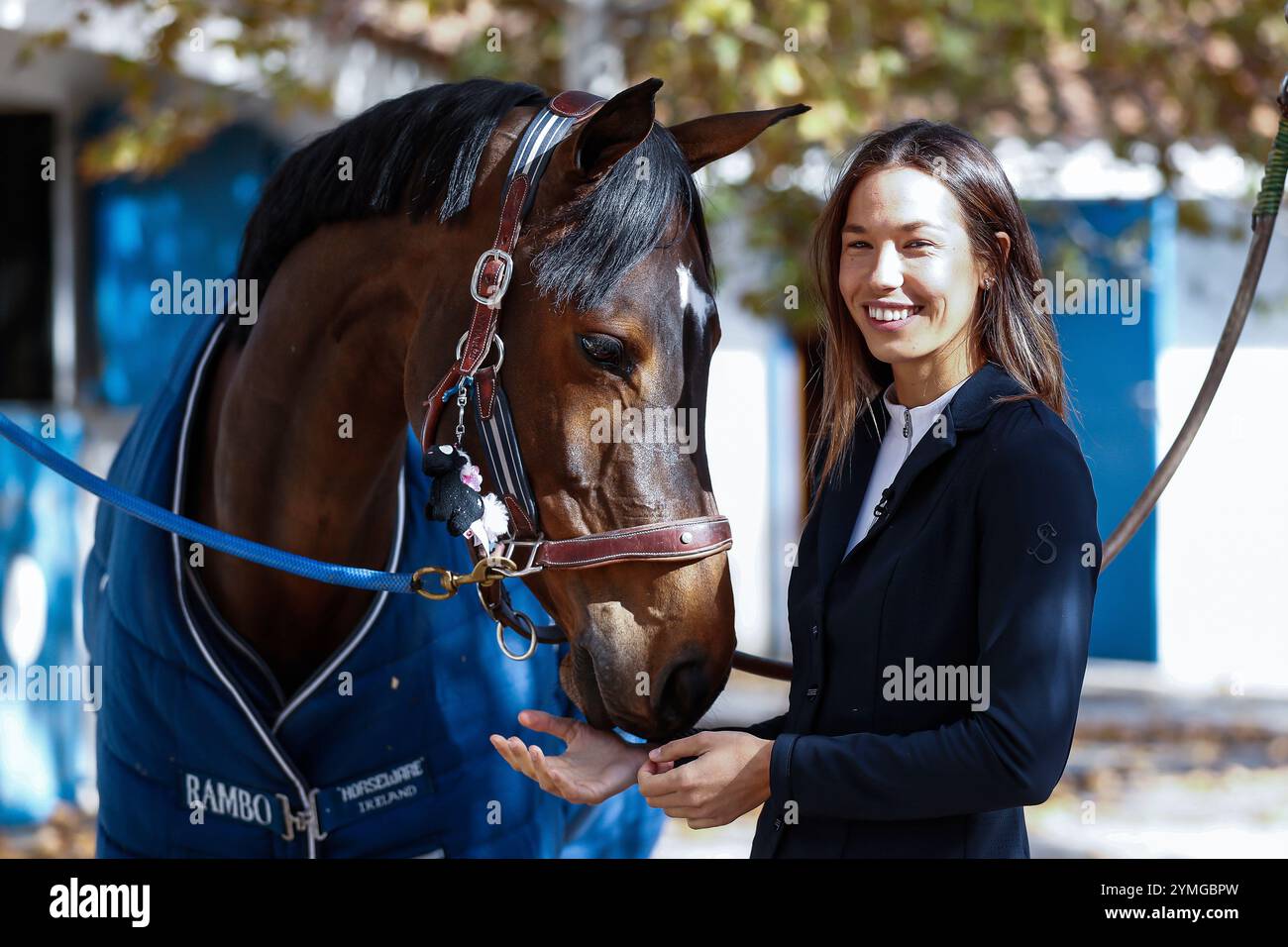 Otti Verdu, Spanish jumping rider, poses for portrait for Europa Press ...