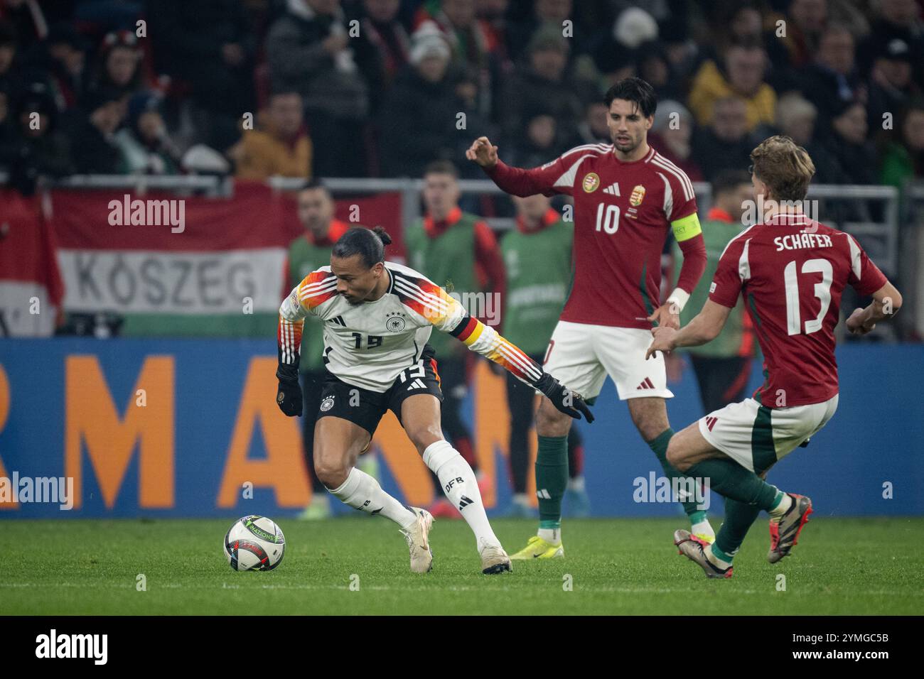 BUDAPEST, HUNGARY - NOVEMBER 19: Leroy Sane, Dominik Szoboszlai, Andras ...