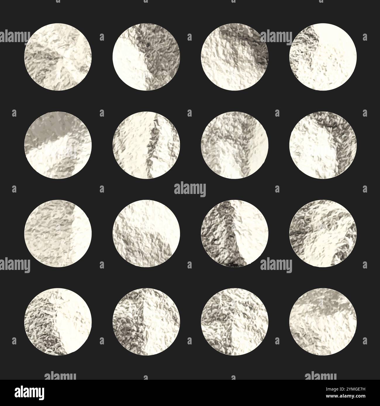 Silver foil, shiny handmade circles. Golden glittering texture, pattern ...