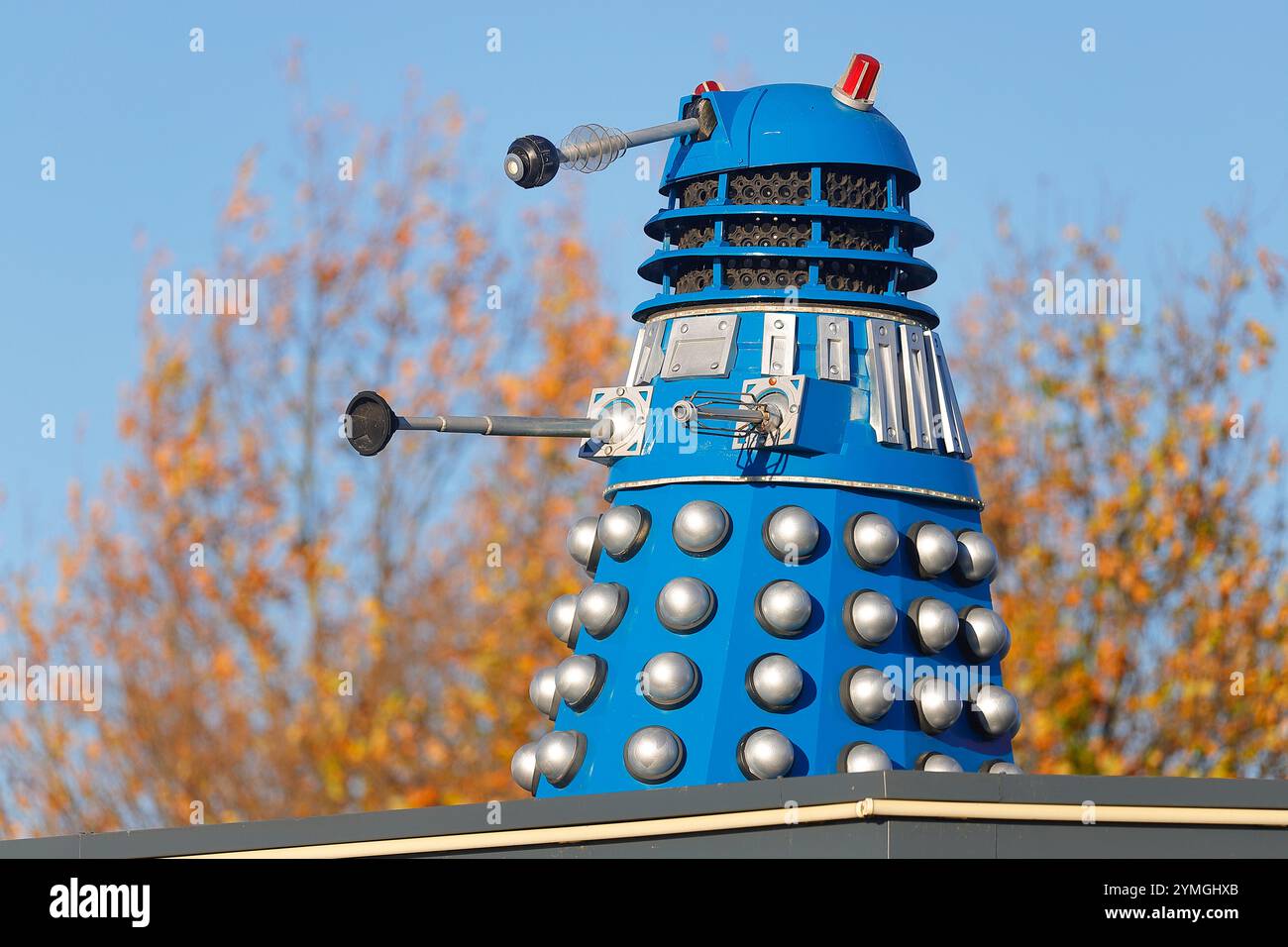One of many Dr Who Dalek prop replicas on display at the space themed ...