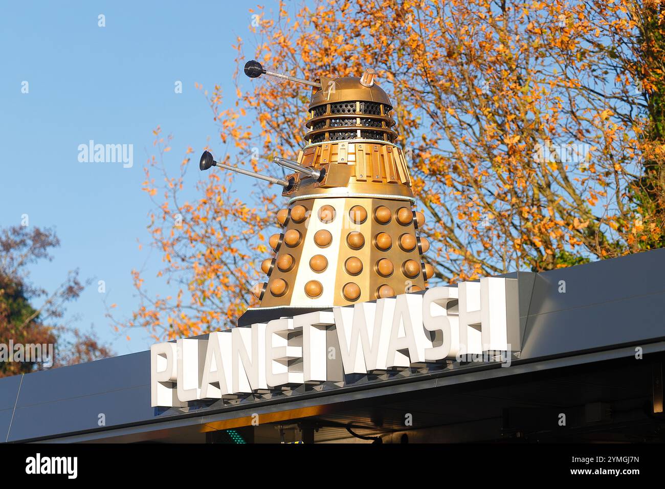 One of many Dr Who Dalek prop replicas on display at the space themed ...