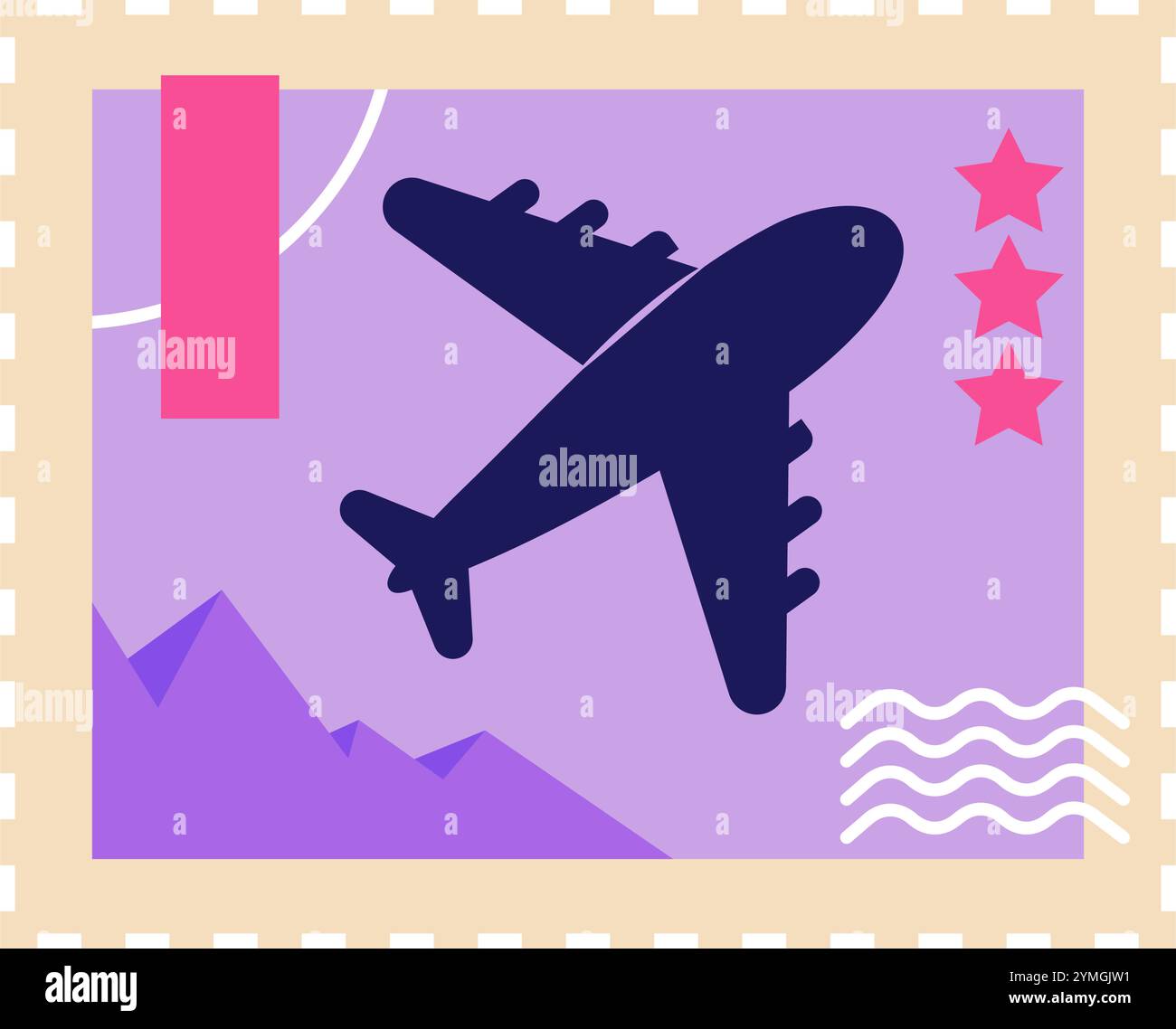 plane postage stamp Stock Vector Image & Art - Alamy