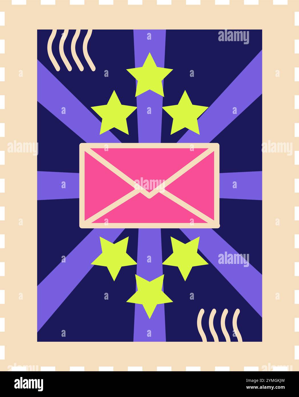 mail postage stamp Stock Vector Image & Art - Alamy