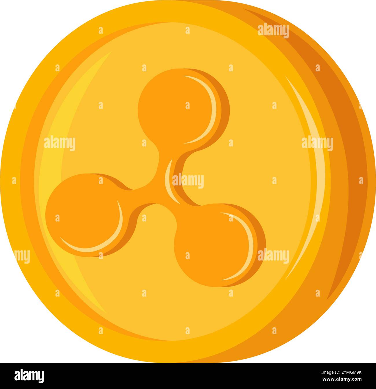 Coin ripple cryptocurrency Stock Vector Images - Alamy
