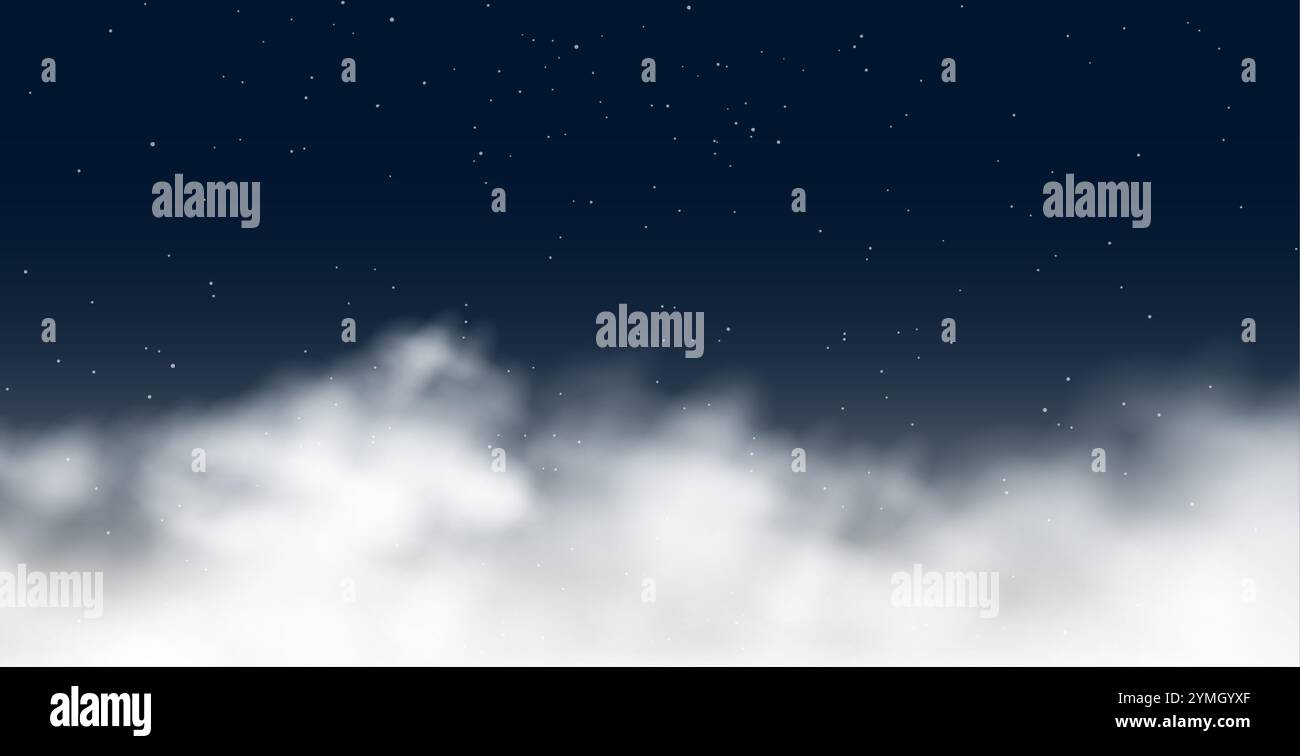 smoky weather backdrop wallpaper with night sky vector Stock Vector ...