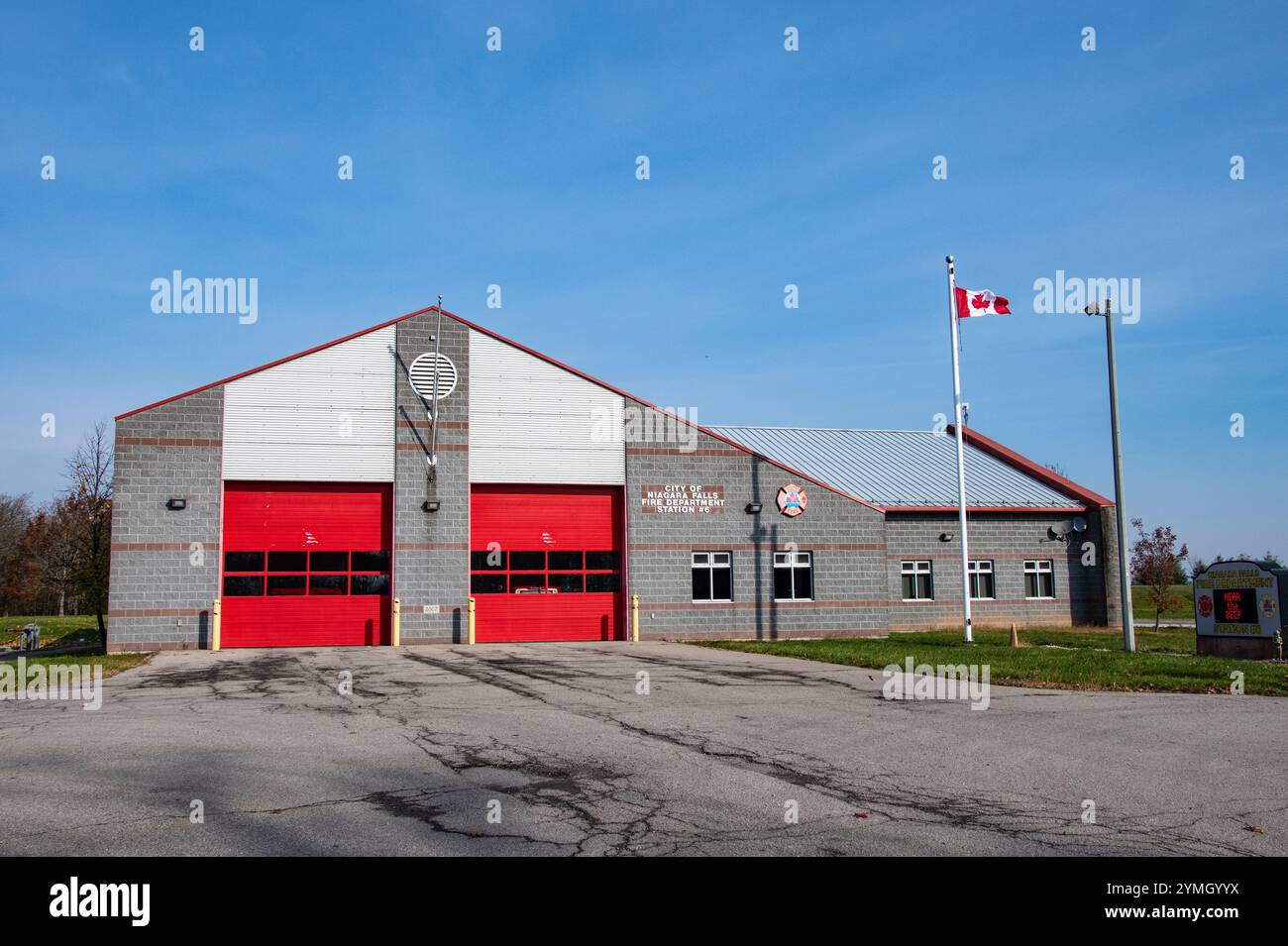 Fire department station 6 on Schisler Road in Niagara Falls, Ontario ...