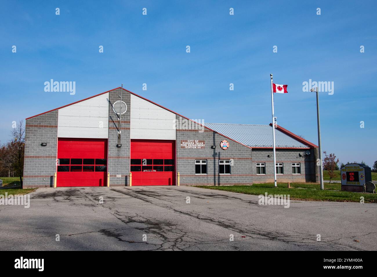 Fire department station 6 on Schisler Road in Niagara Falls, Ontario ...