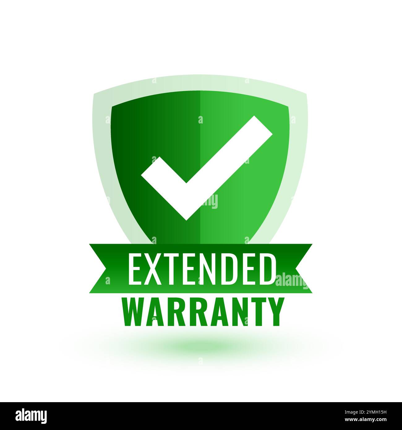 extended warranty lifetime assurance label with shield sign vector ...