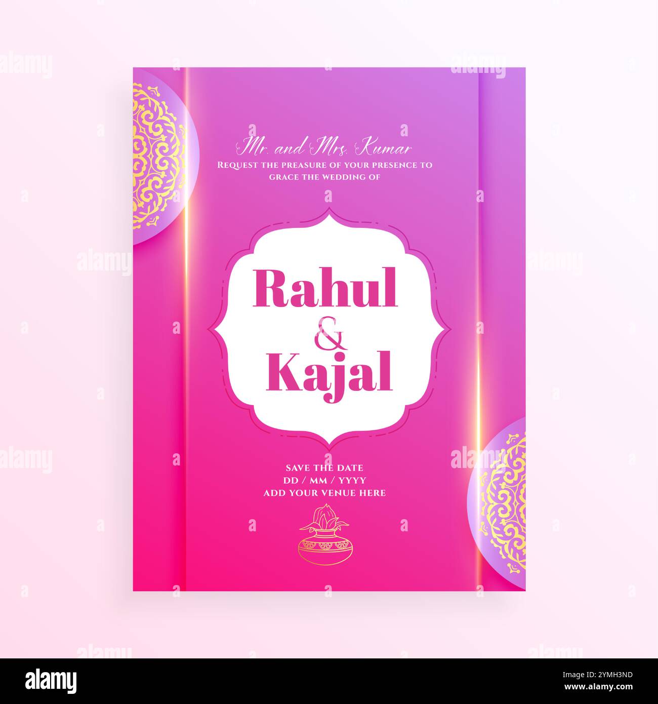 celebrate your wedding or sagai day with personalized invitation shiny ...