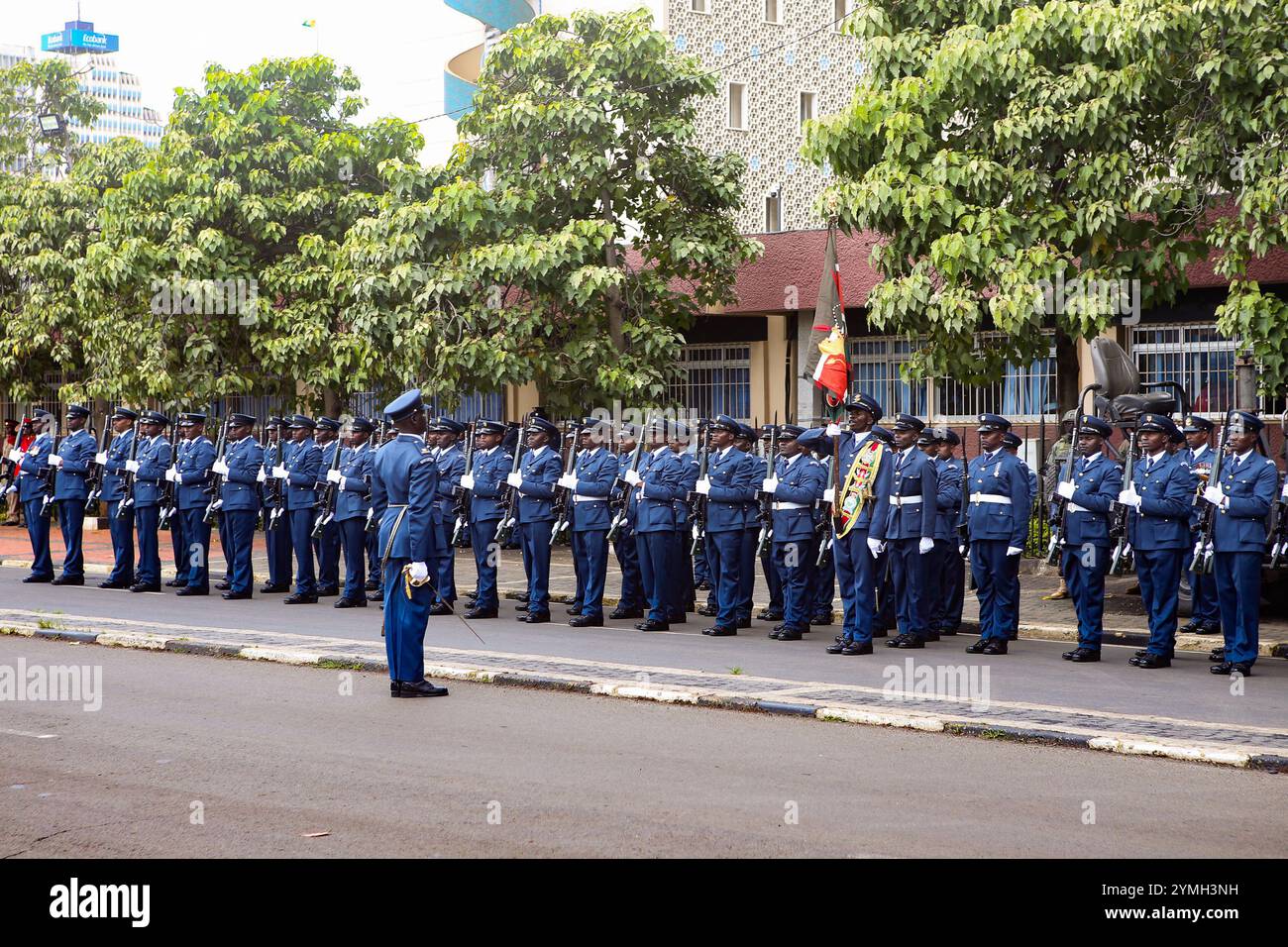 Nairobi, Kenya. 21st Nov, 2024. The Kenya Air Force officers prepares ...