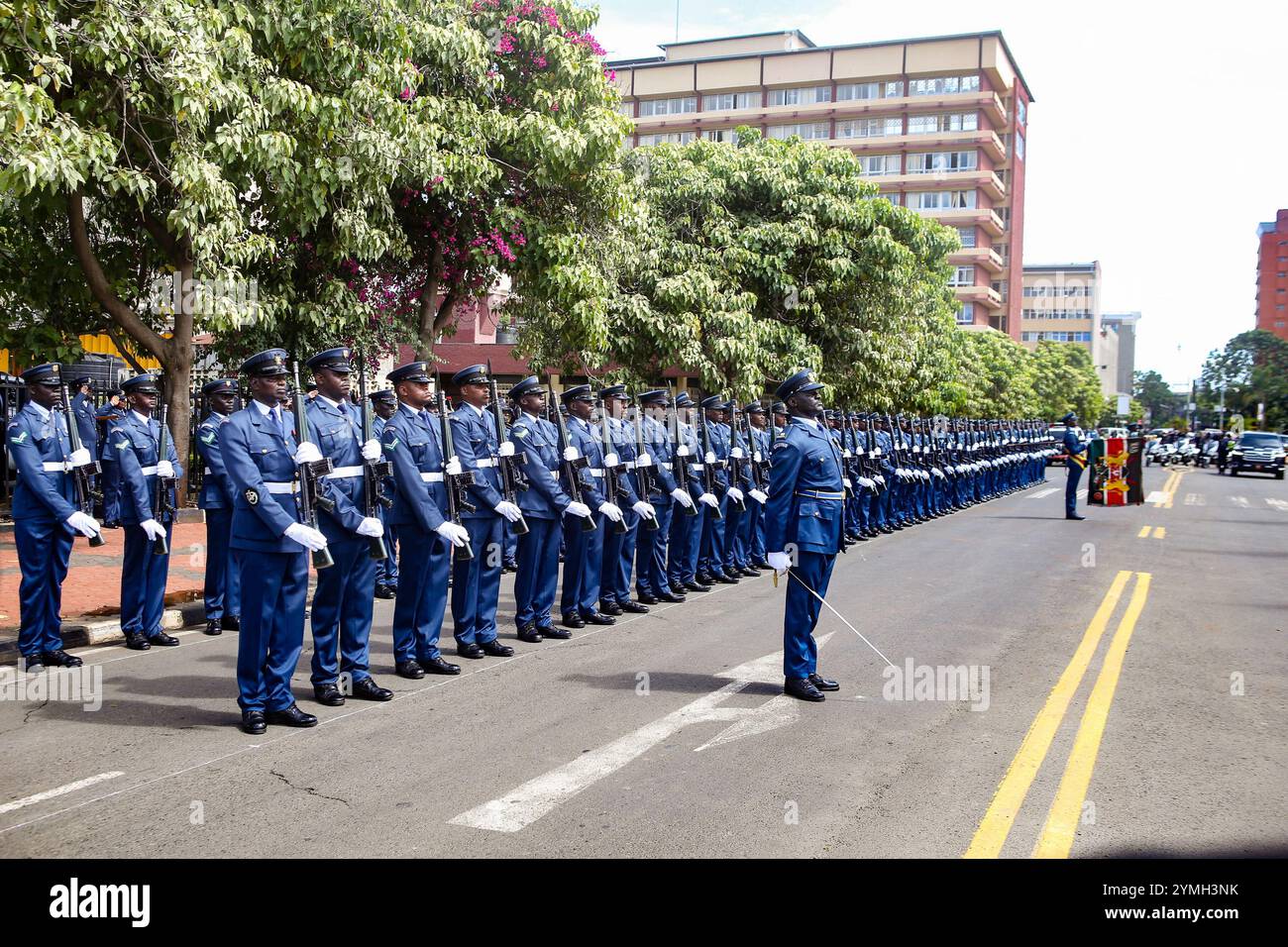 Nairobi, Kenya. 21st Nov, 2024. The Kenya Air Force officers at the ...