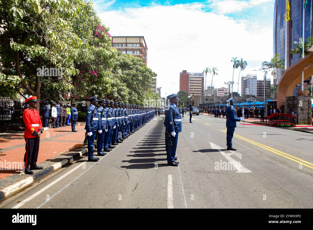 Nairobi, Kenya. 21st Nov, 2024. The Kenya Air Force officers at the ...