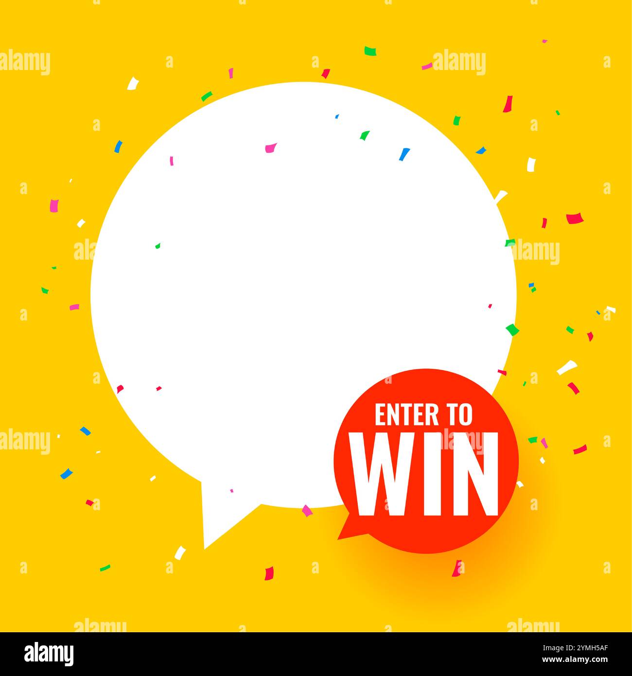 enter to win and claim reward background with chat bubble vector Stock ...