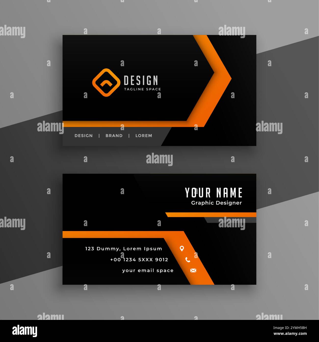 double sided corporate visiting card layout for individual information ...