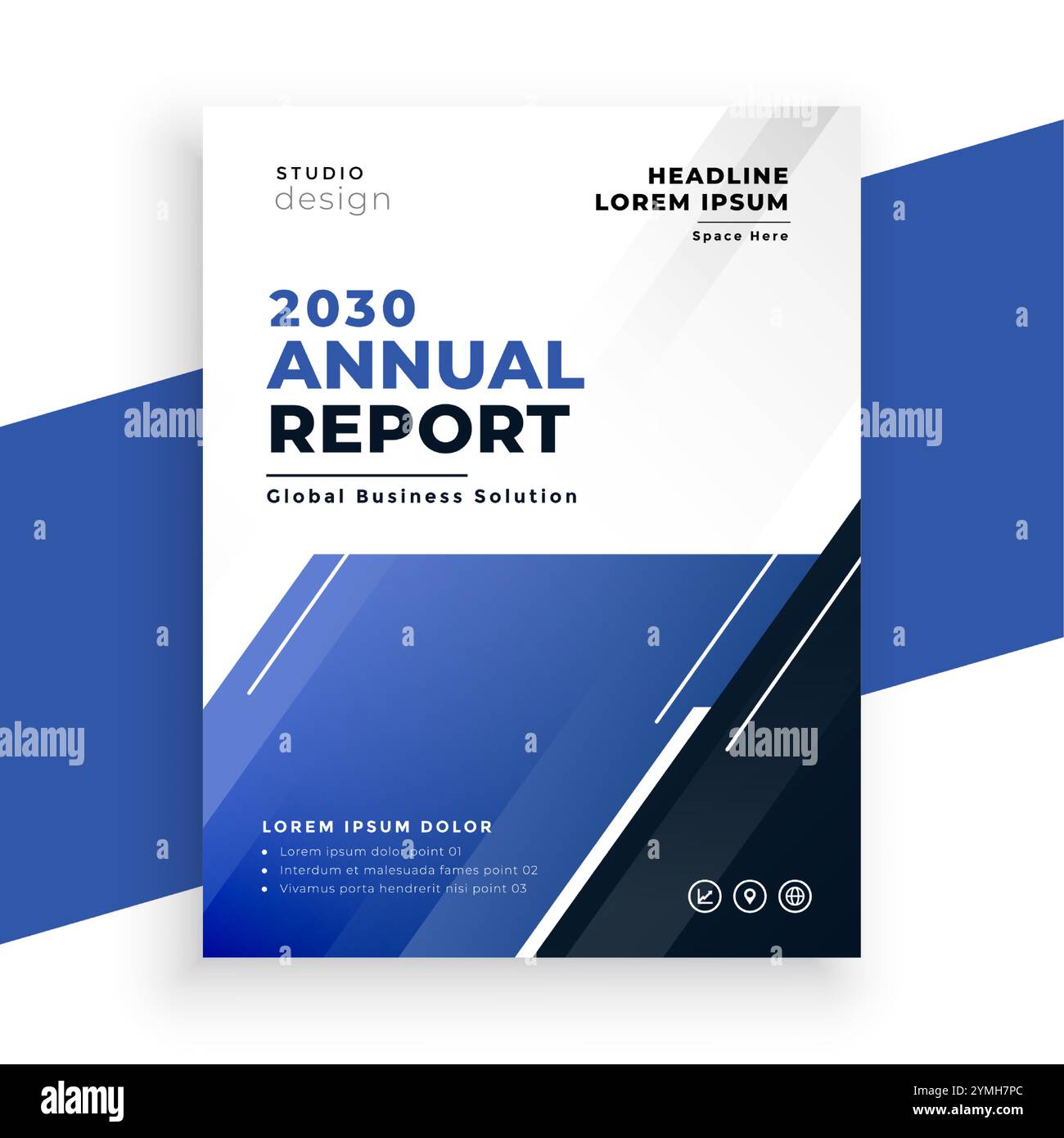 business annual report magazine layout for data presentation vector ...