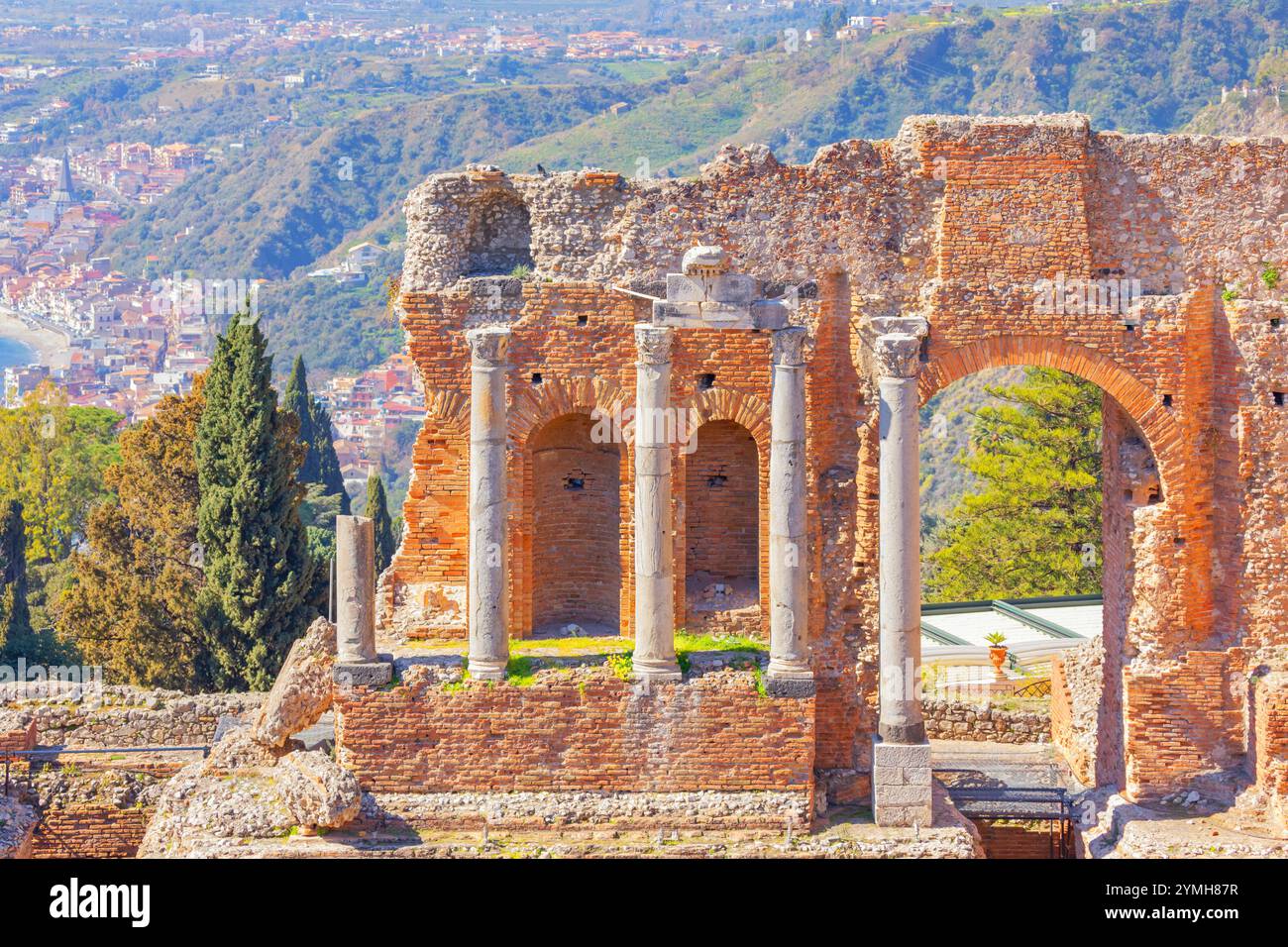 Taormina greek ancient theatre in hi-res stock photography and images ...
