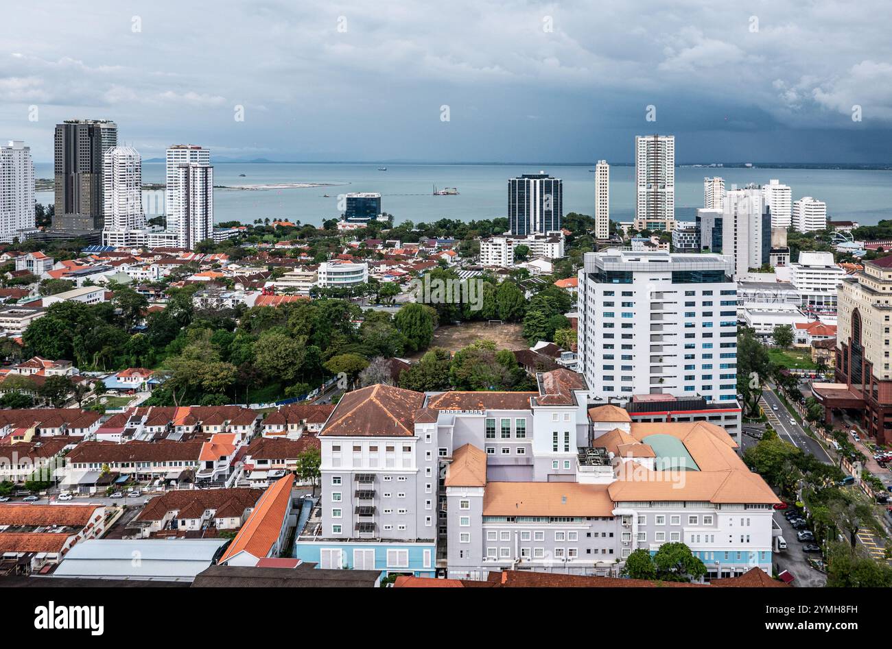 Architecture buildings Penang malaysia houses street views Stock Photo ...