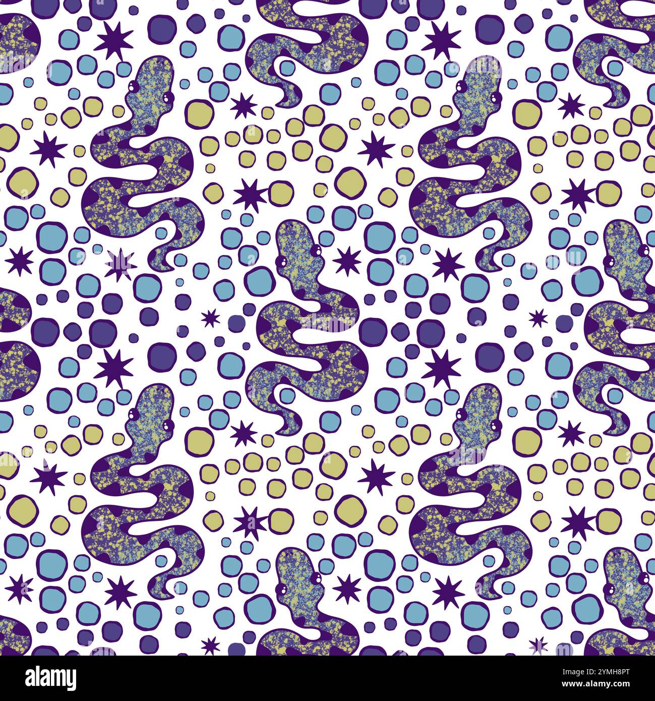 Summer cartoon animals seamless snake pattern for wrapping paper and ...