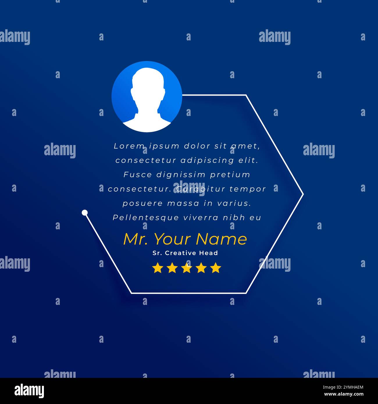 testimonial quote or comment frame background design vector Stock ...