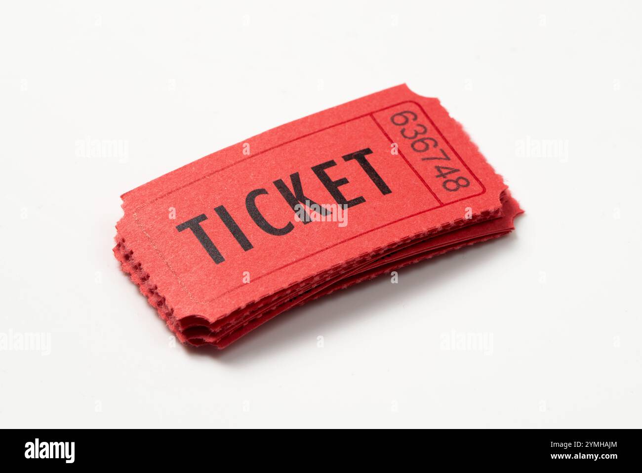 Red vintage admission tickets Stock Photo - Alamy