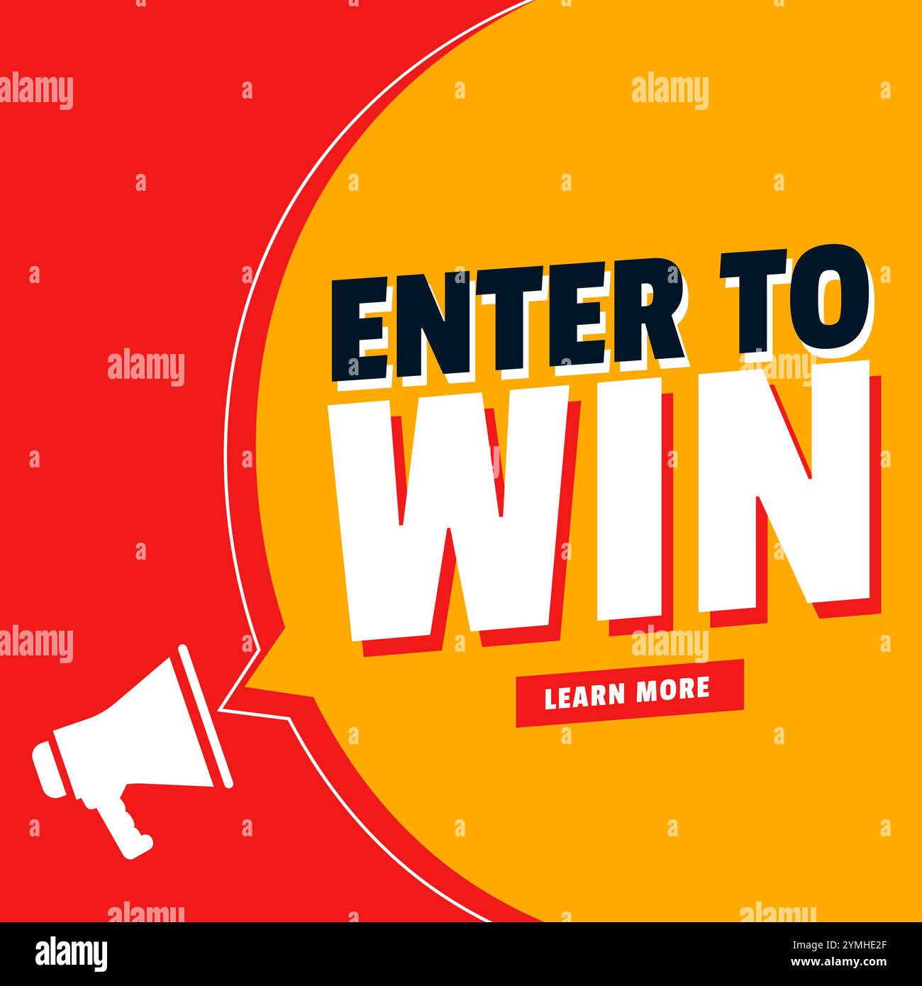 register now to play and win giveaway contest template with megaphone ...