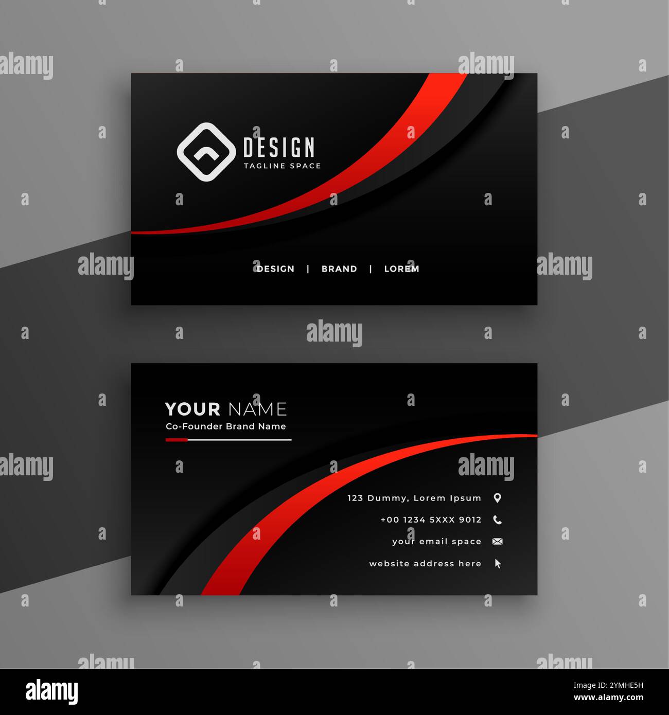 modern business visiting card template a ready to print design vector ...
