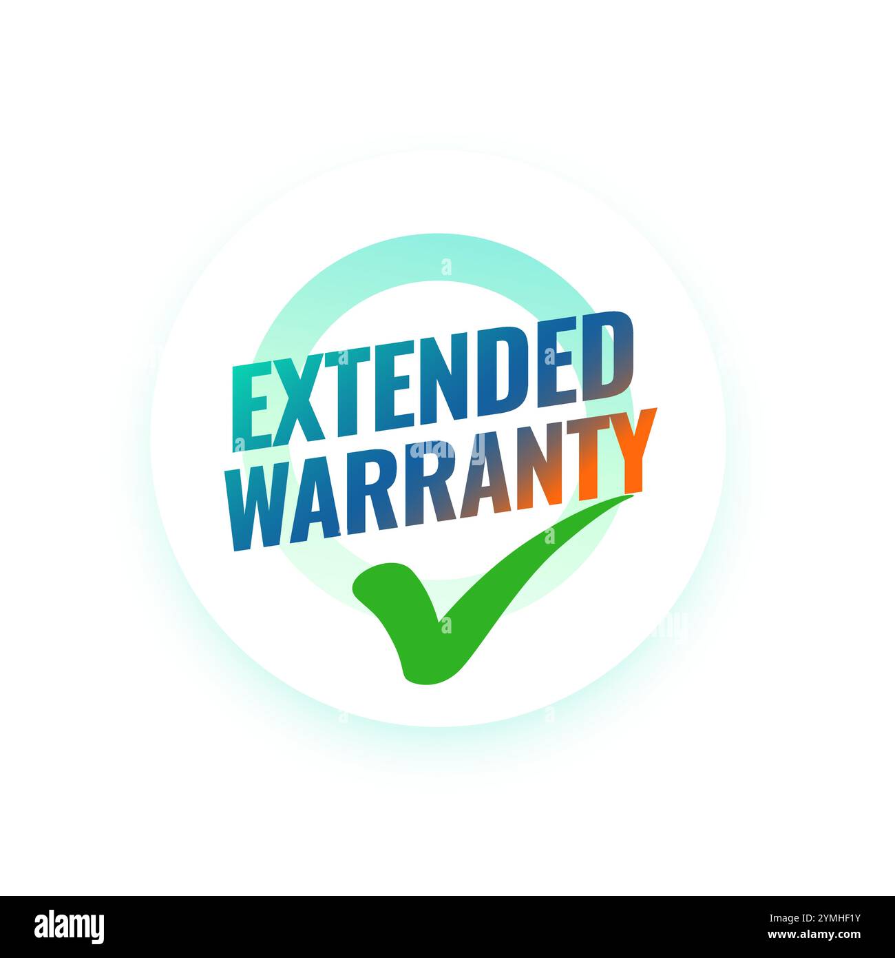 extended warranty service sticker with green tick design vector Stock ...
