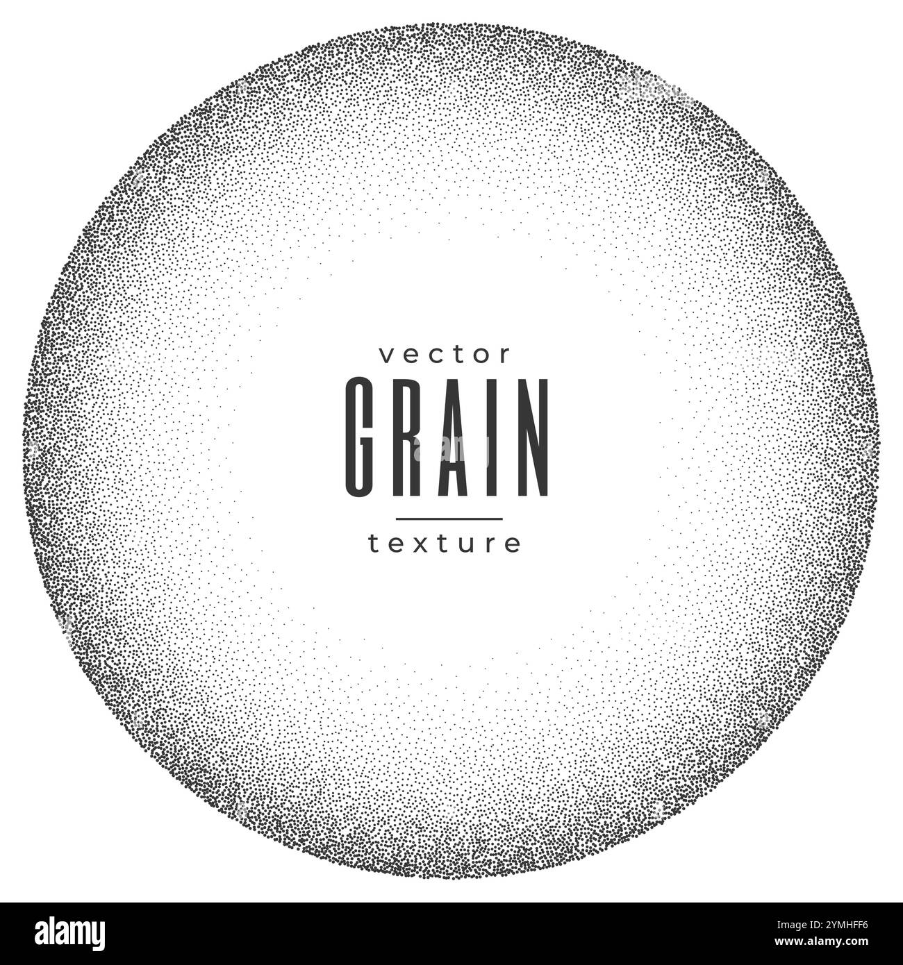 abstract dotwork grainy round frame pattern background vector Stock ...