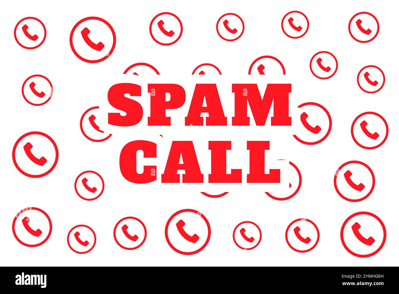 scam phone call warning white background vector Stock Vector Image & Art - Alamy