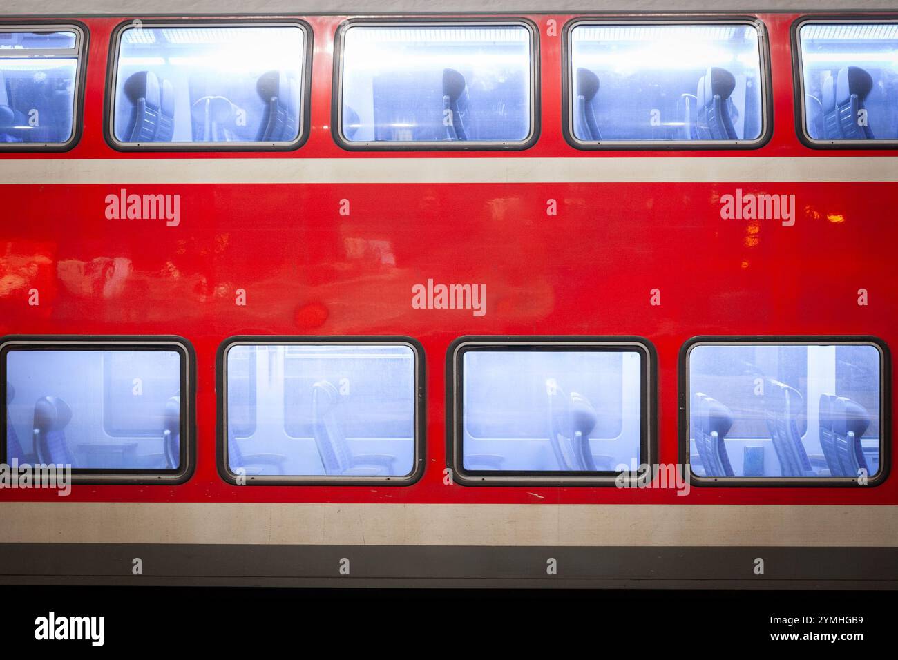 German double-decker passenger train car, highlighting the country's ...