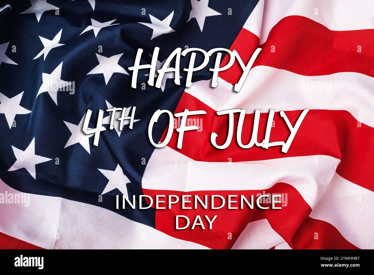 Red, white, and blue American flag with the words Happy 4th of July ...