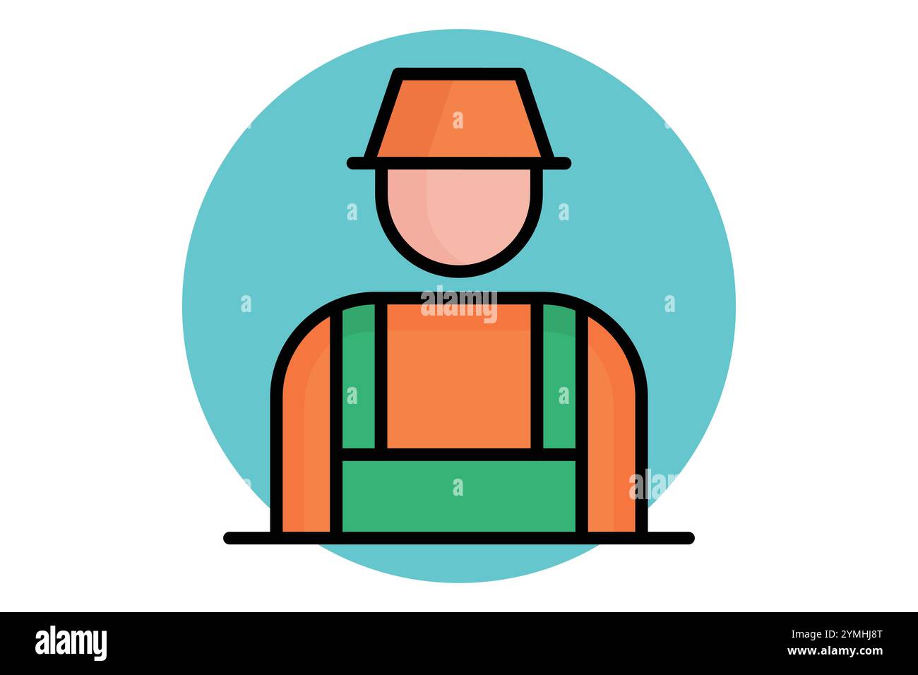 Gardener icon. colored outline icon style. icon related to gardening ...