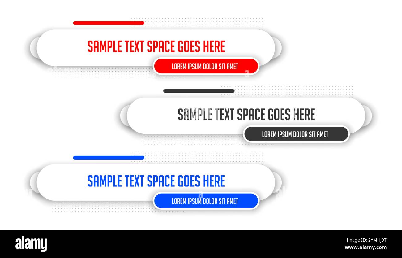 collection of lower third text bar banner for tv channel vector Stock ...