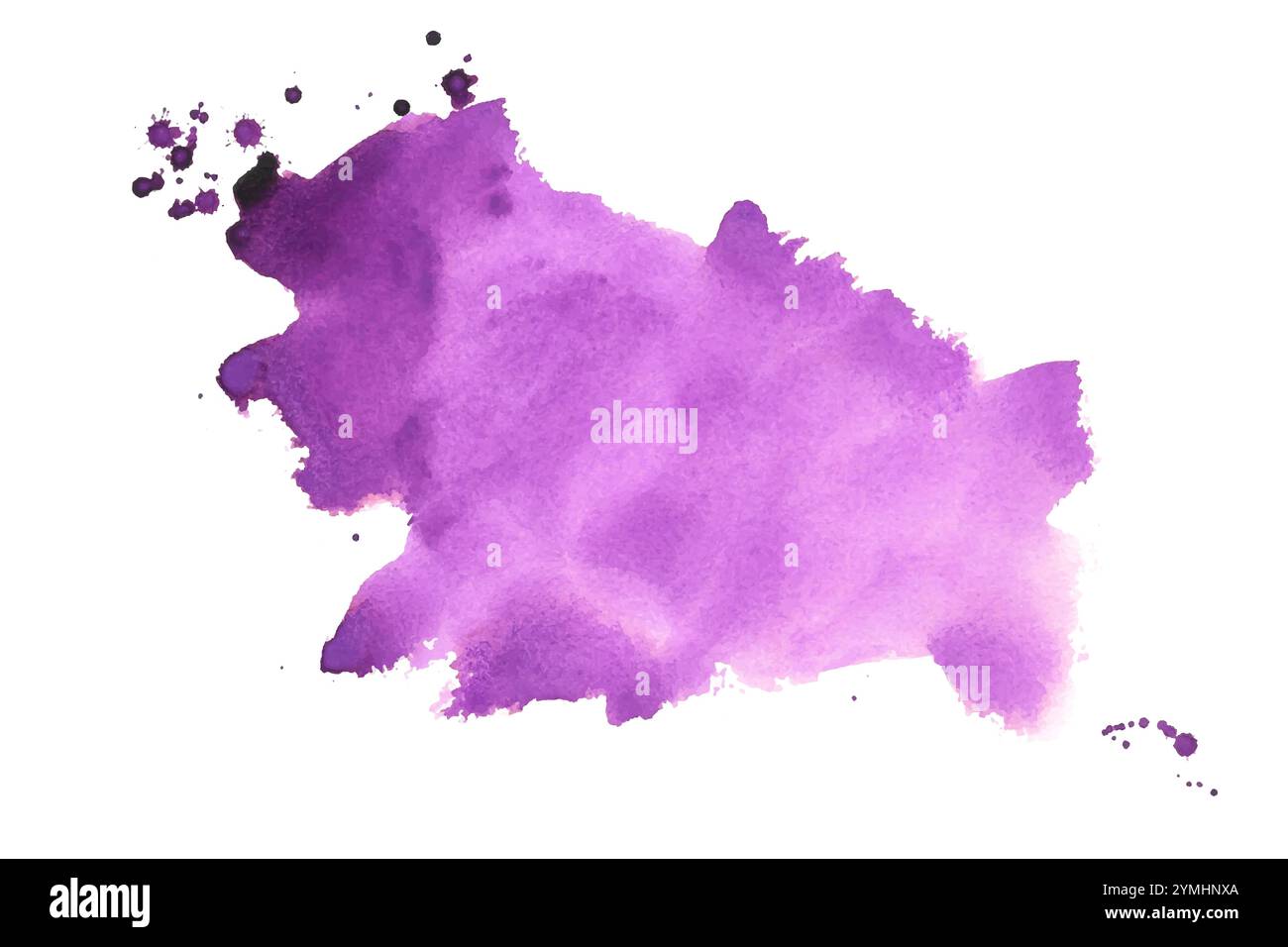 hand painted messy purple color ink splatter background with grungy ...
