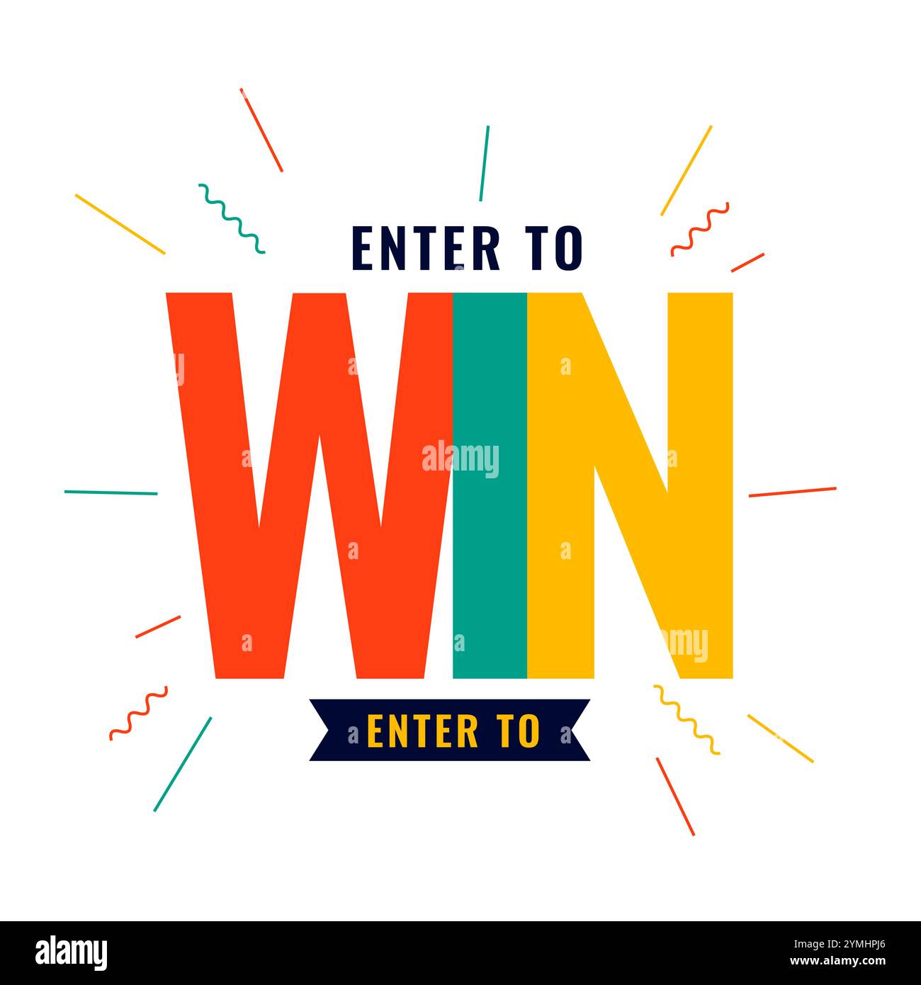 register now to win lucky draw template in modern style vector Stock ...