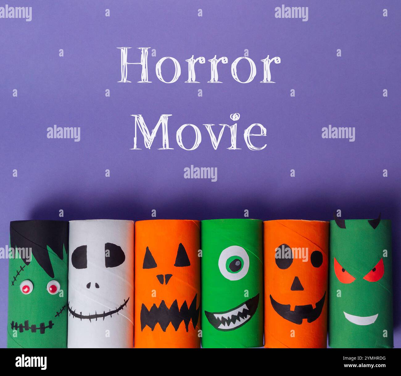 Set scary monster faces hi-res stock photography and images - Alamy