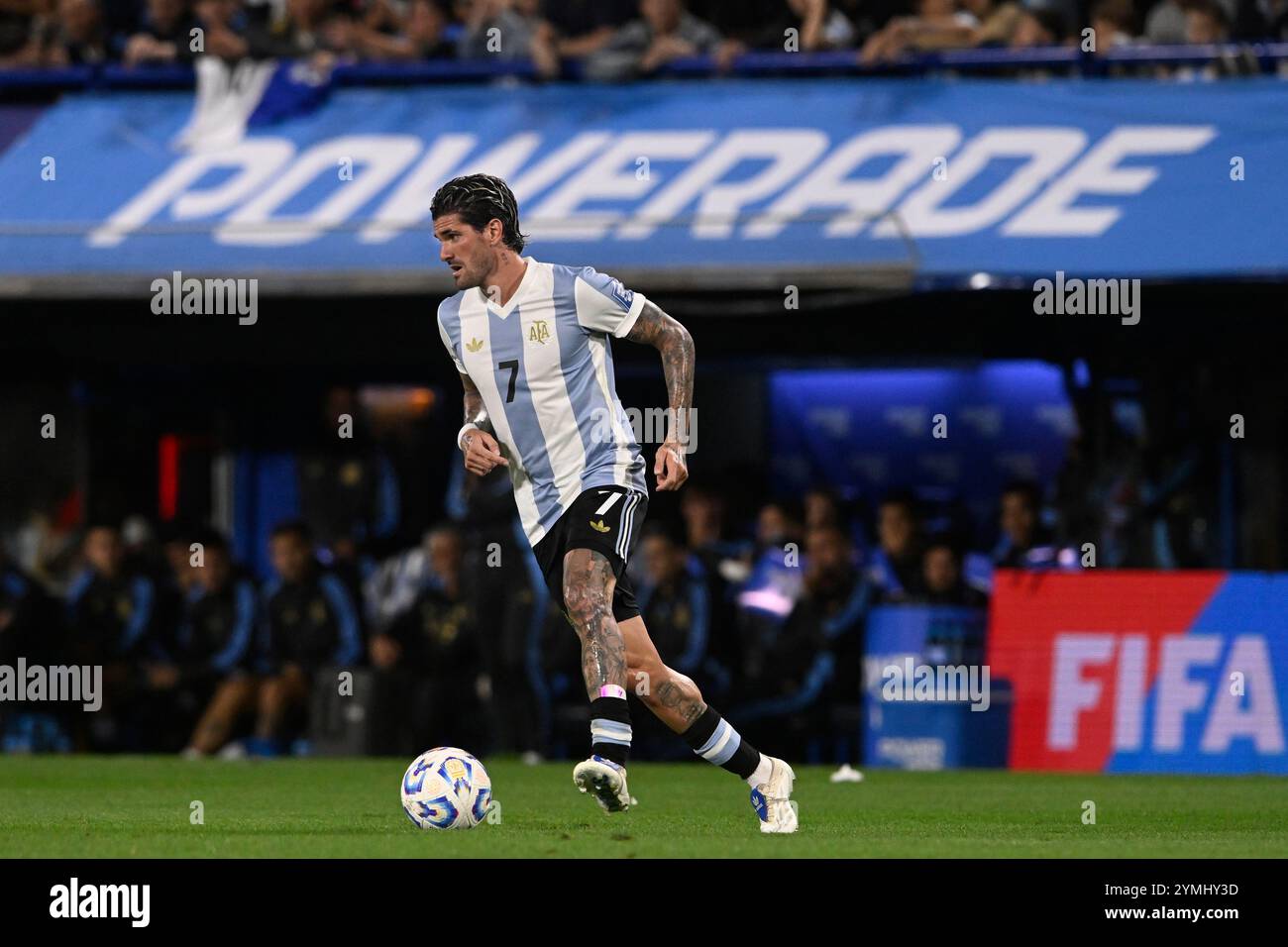 BUENOS AIRES, ARGENTINA - NOVEMBER 19: Rodrigo De Paul of Argentina, in ...