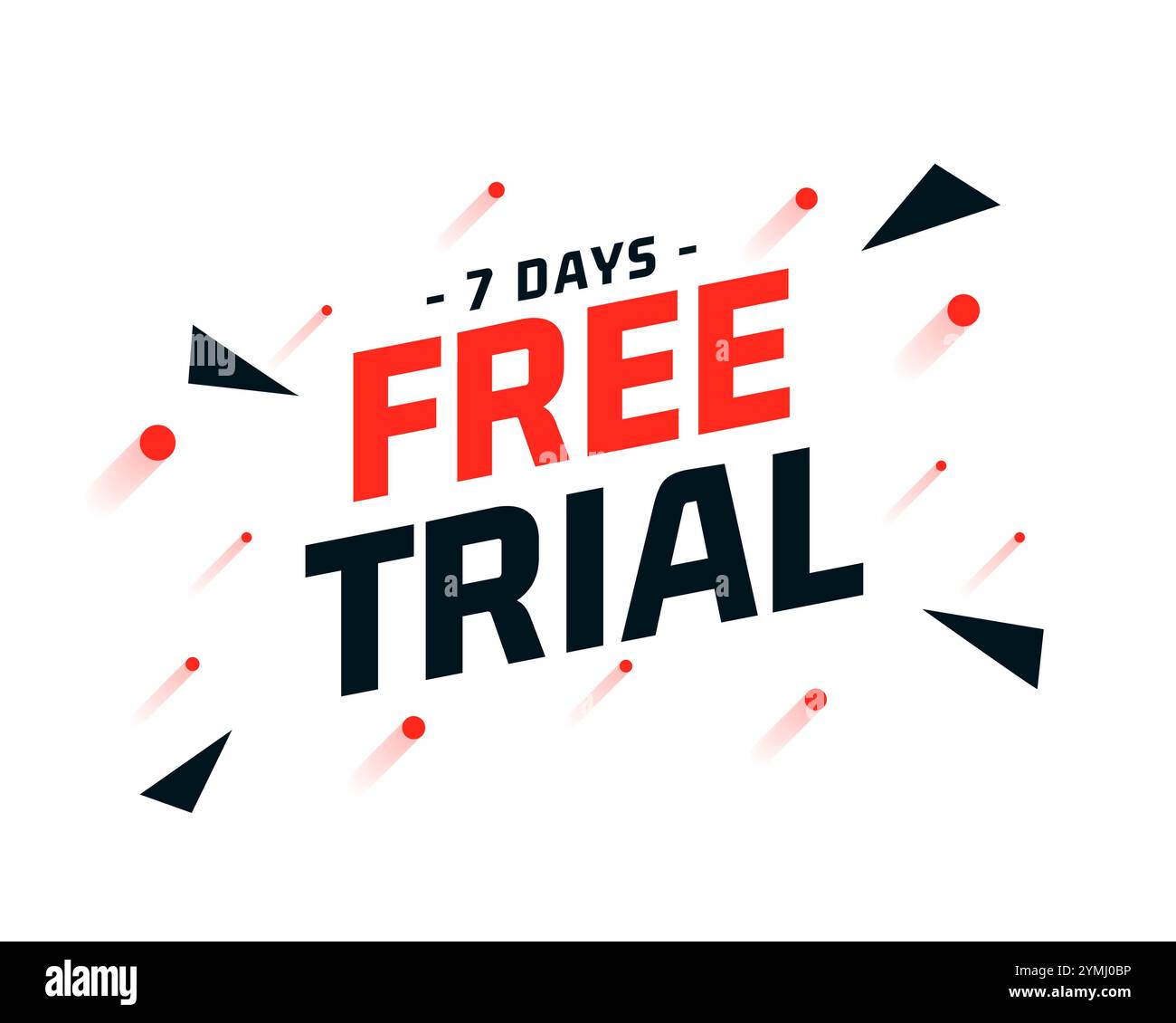 7 days free trial access background in modern style vector Stock Vector ...