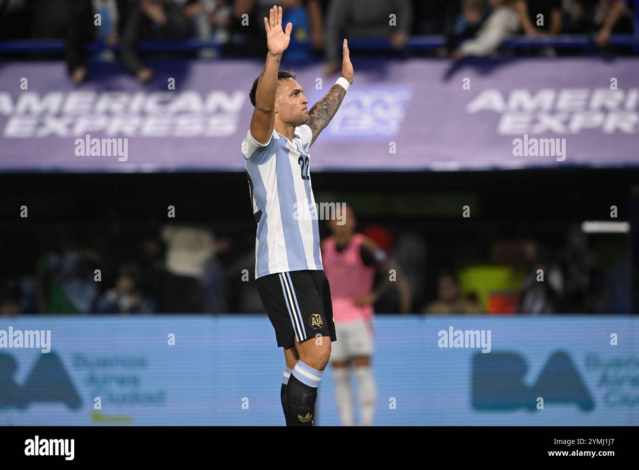 BUENOS AIRES, ARGENTINA - NOVEMBER 19: Lautaro Martinez of Argentina ...