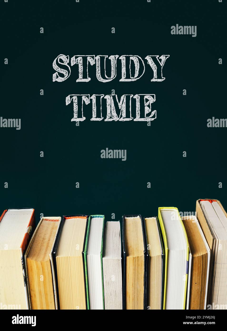 Stack of books with the words Study Time written above them. The books ...