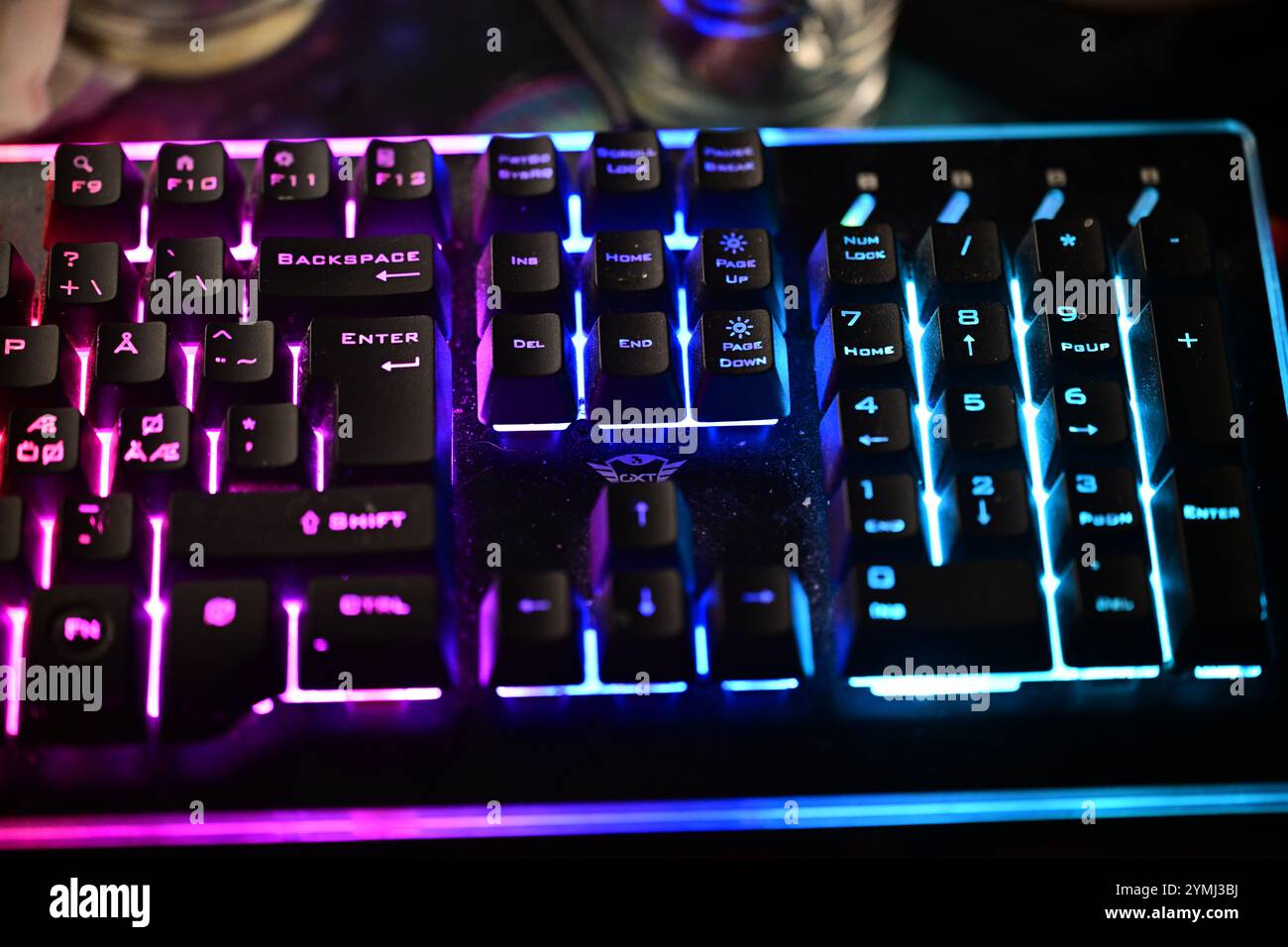 Glowing colorful keyboard hi-res stock photography and images - Alamy