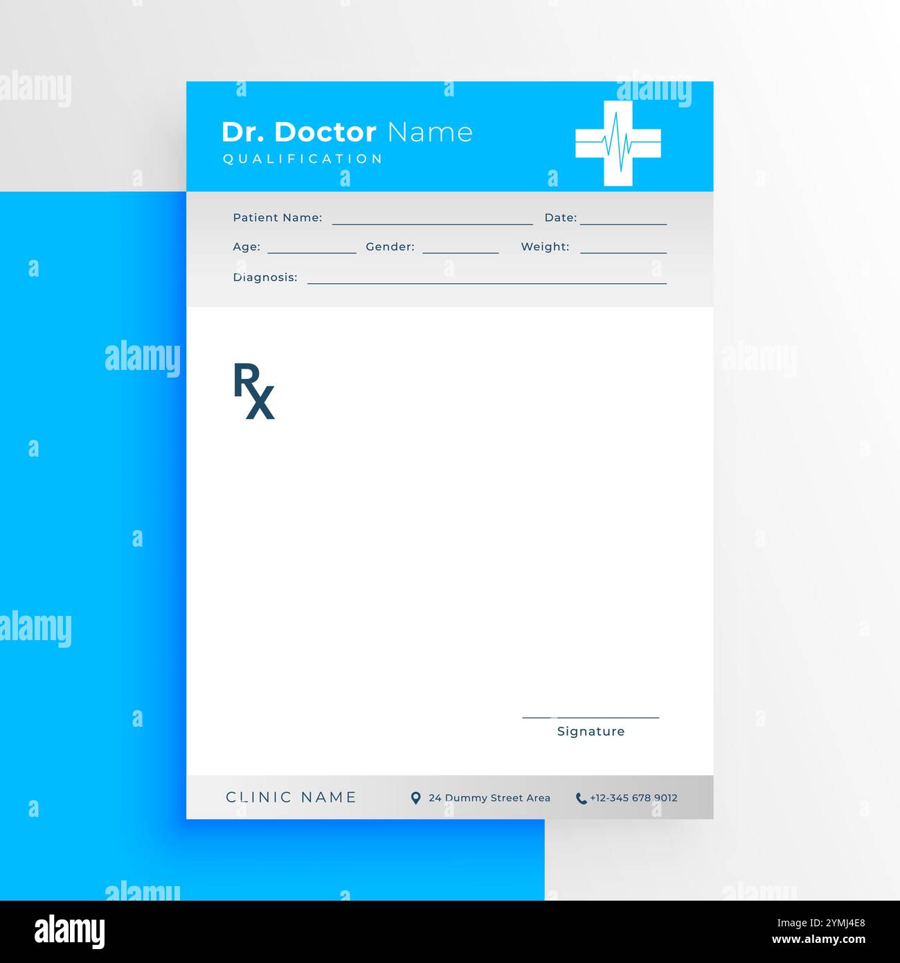 Rx doctor prescription letter pad template for business marketing ...
