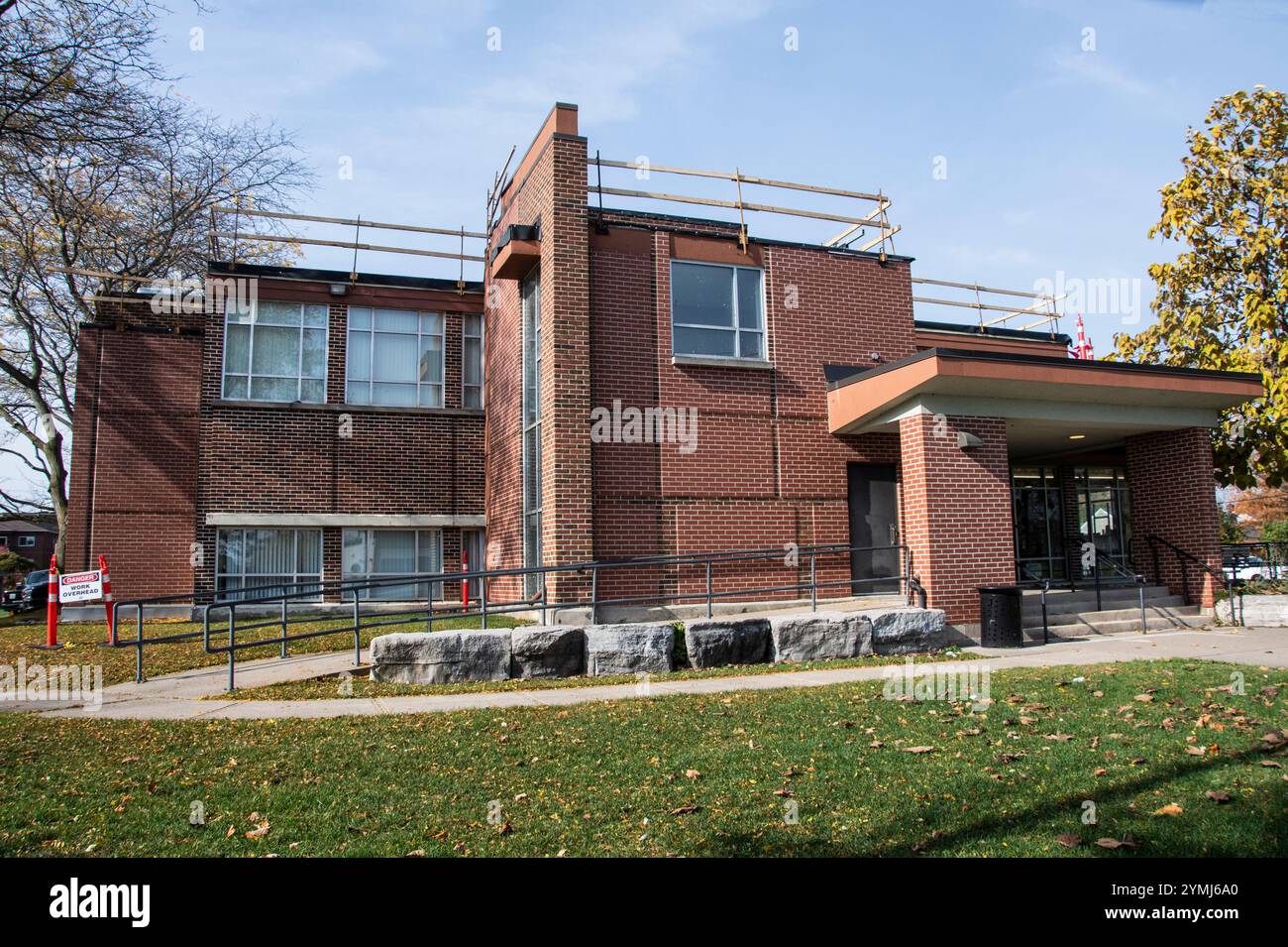 Public library on King Street in Port Colborne, Ontario, Canada Stock ...