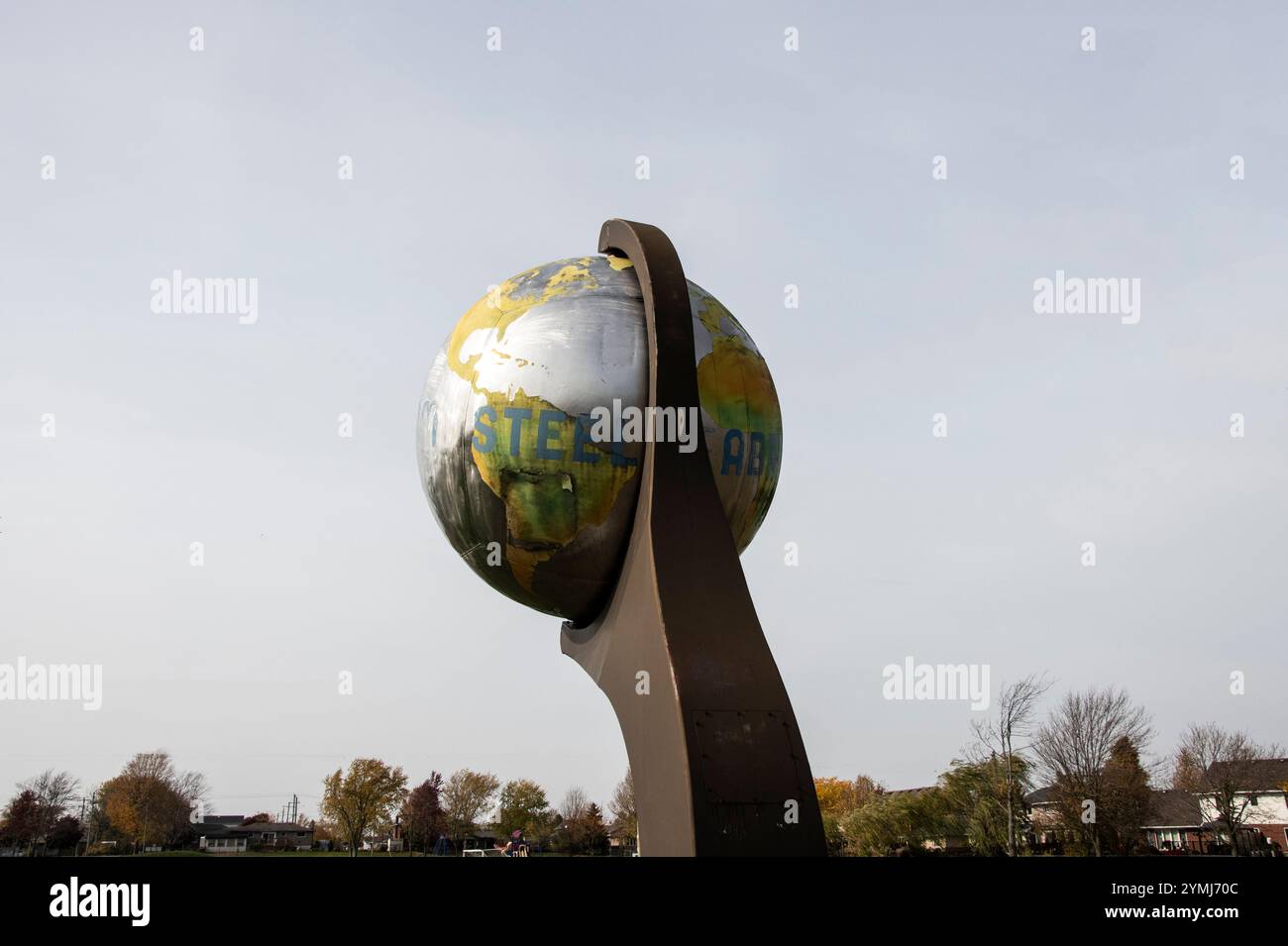 Globe sculpture at J. Oskam steel fabricators on Rosedale Avenue in ...