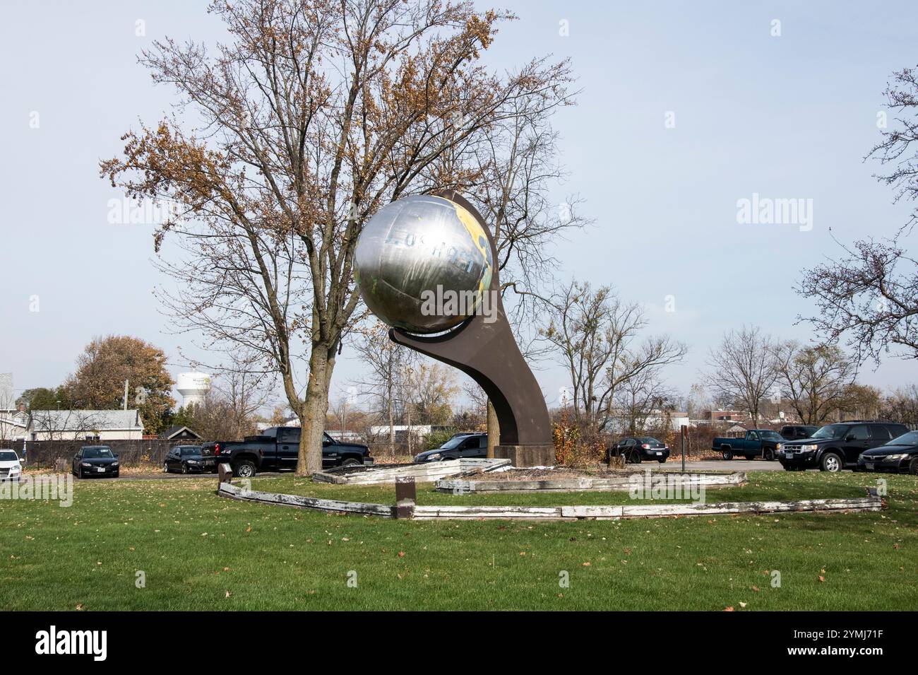 Globe sculpture at J. Oskam steel fabricators on Rosedale Avenue in ...