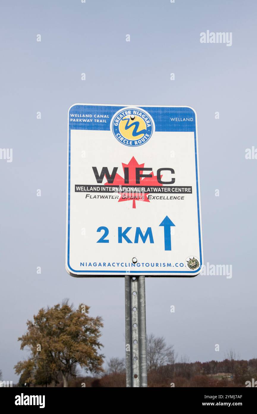 WIFC sign on Colborne Street in Port Colborne, Ontario, Canada Stock ...