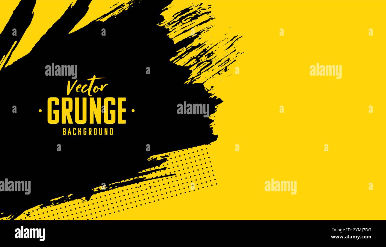 black and yellow ink smudge background design vector Stock Vector Image ...